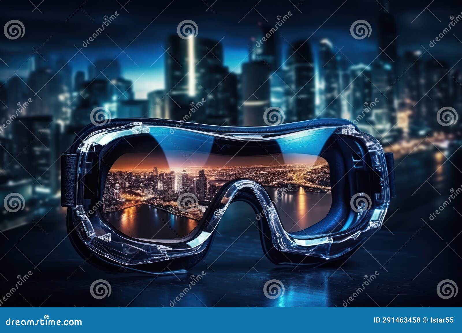 Futuristic Vision Goggles, Smart Glasses AI Generated Stock ...