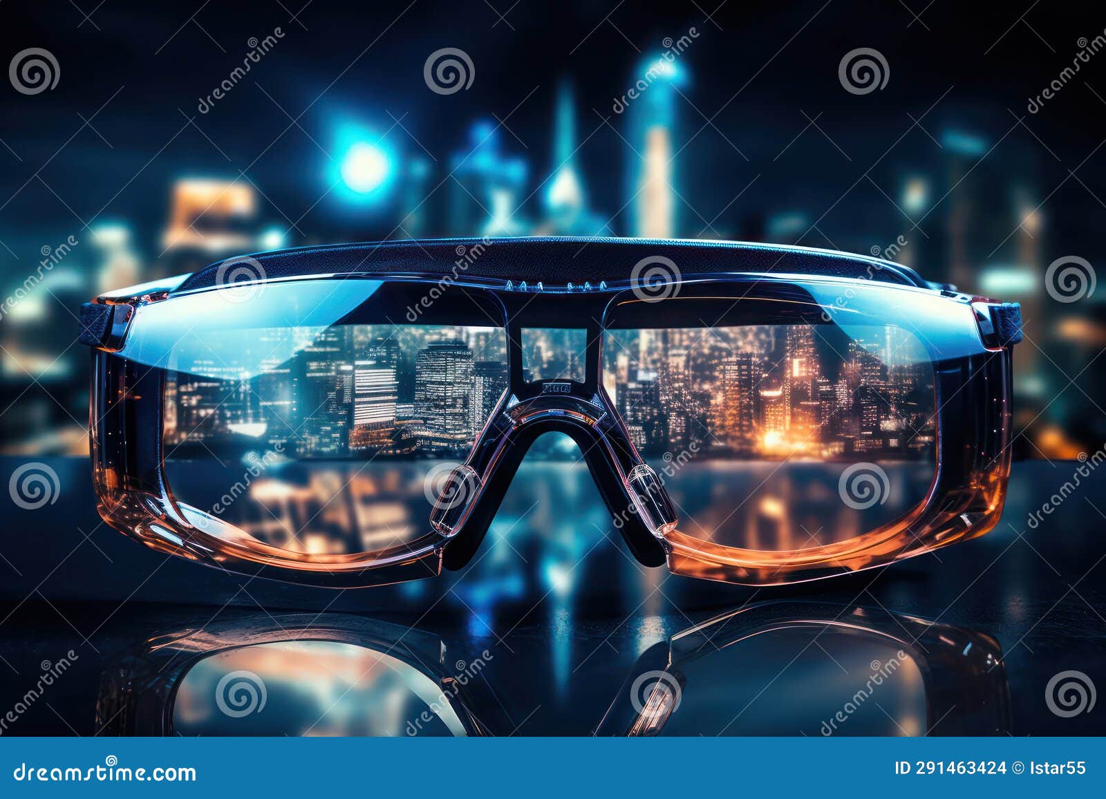 Futuristic Vision Goggles, Smart Glasses AI Generated Stock ...