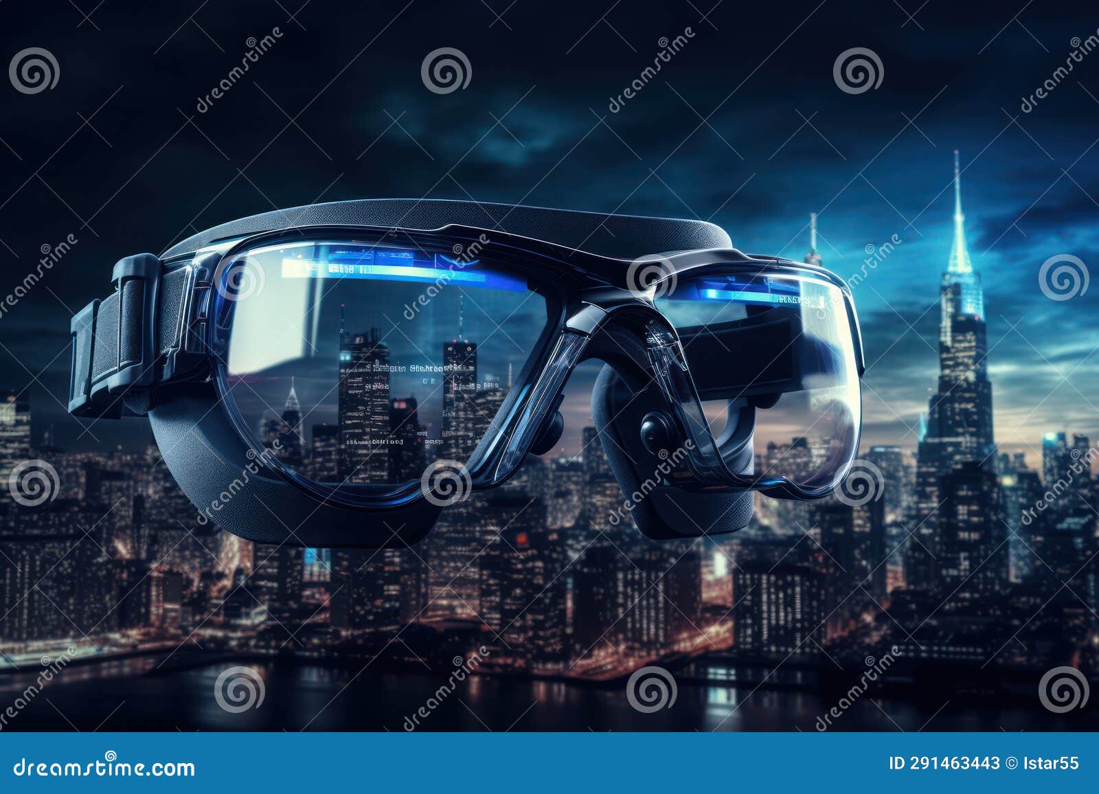 Futuristic Vision Goggles, Smart Glasses AI Generated Stock ...