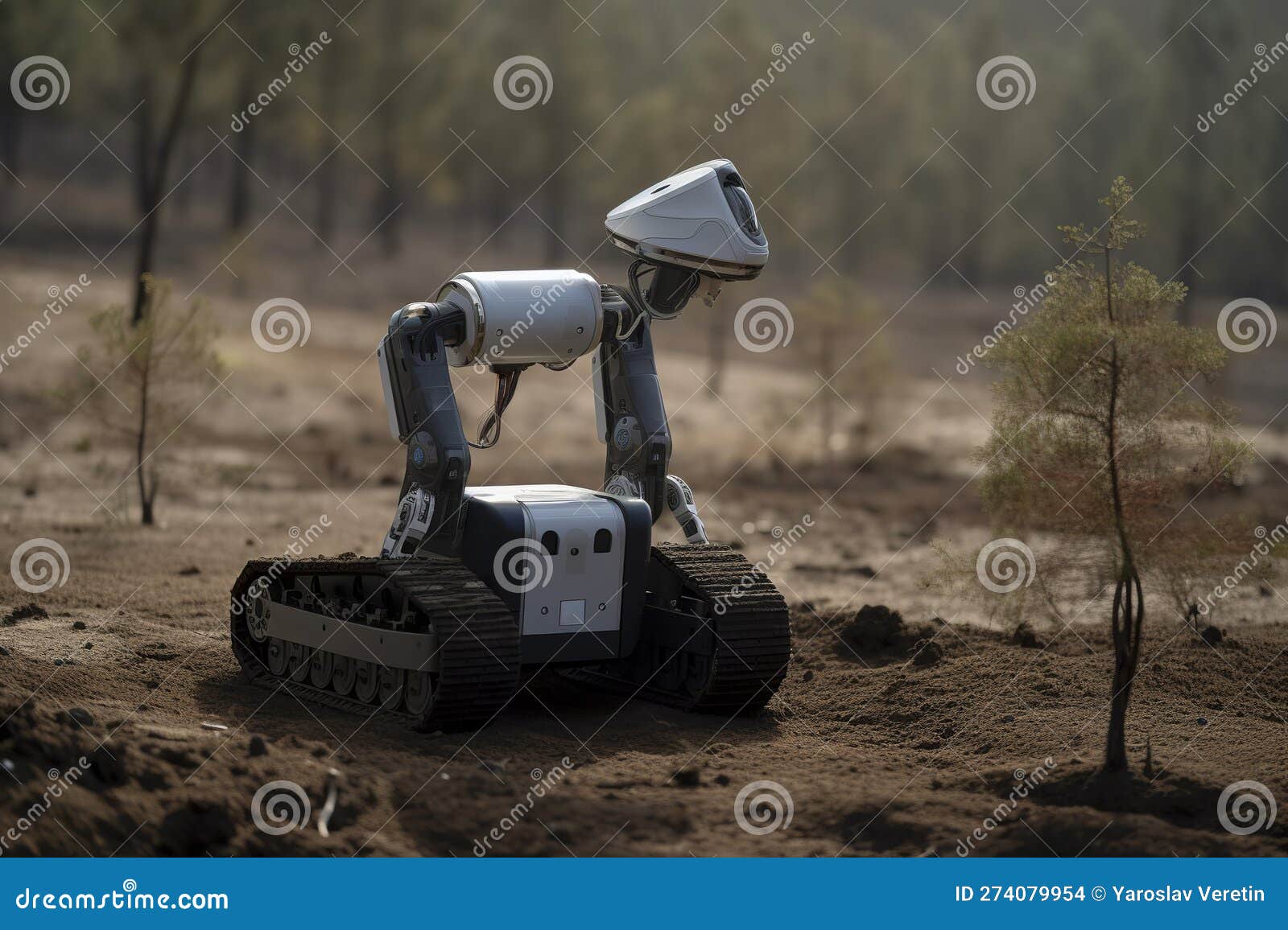 AI-powered Robot Reforestation in Barren Landscapes. Generative AI ...