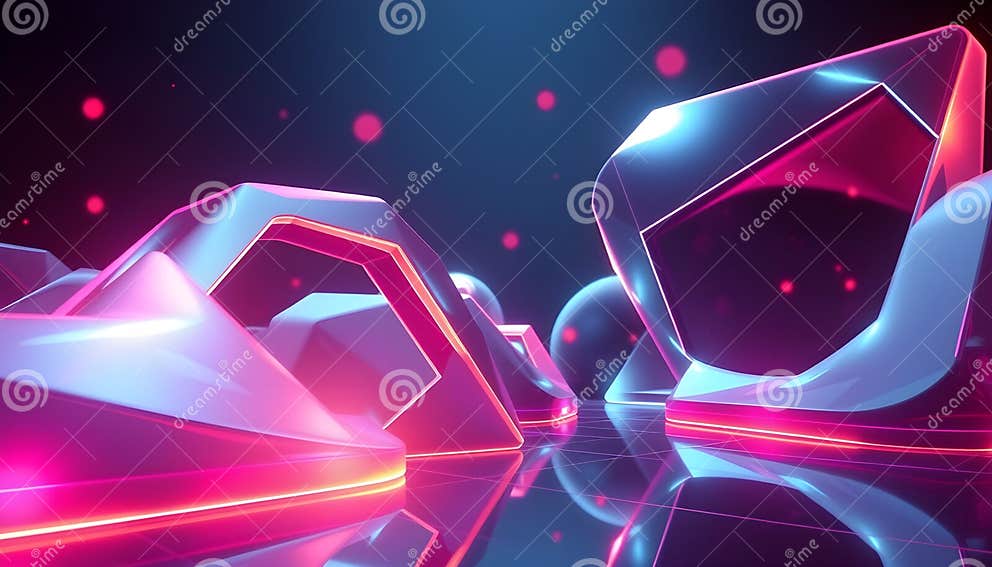 Futuristic Visual Illusions Abstract 3D Design Concepts Stock ...