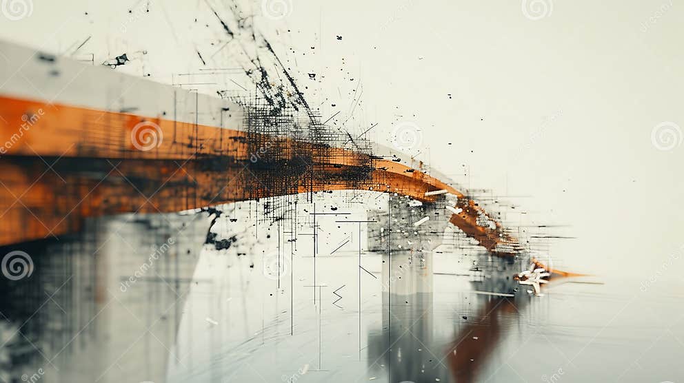 Futuristic Visualization of a Curved Bridge Structure Stock Photo ...