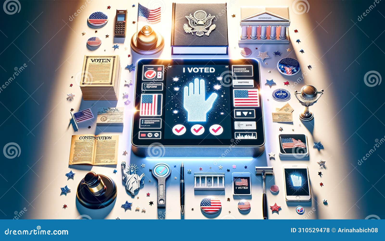 Futuristic Voting Interface Concept with Advanced Technology Stock ...