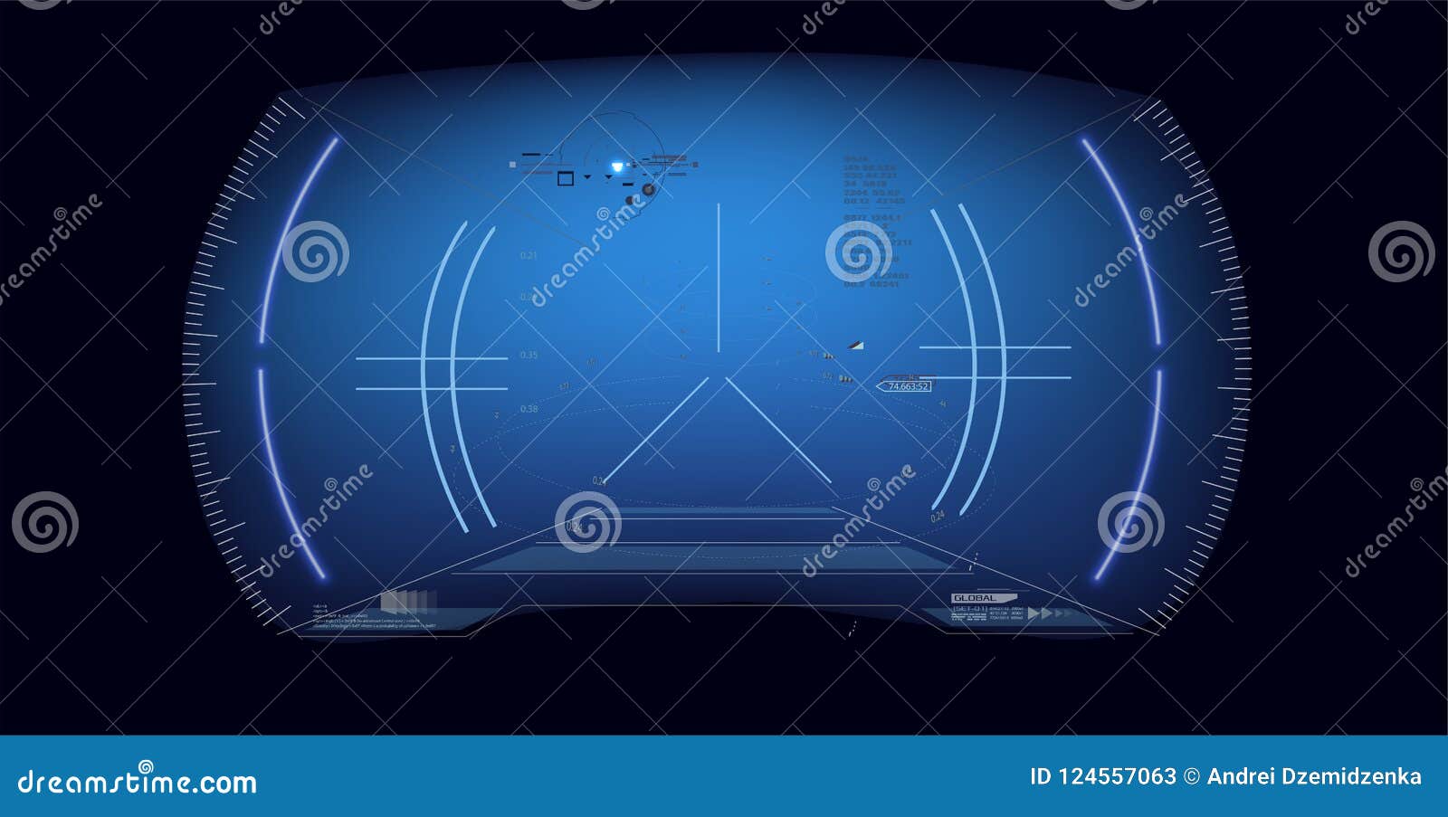 Futuristic VR Head-up Display Design. Sci-Fi Helmet HUD. Future ...