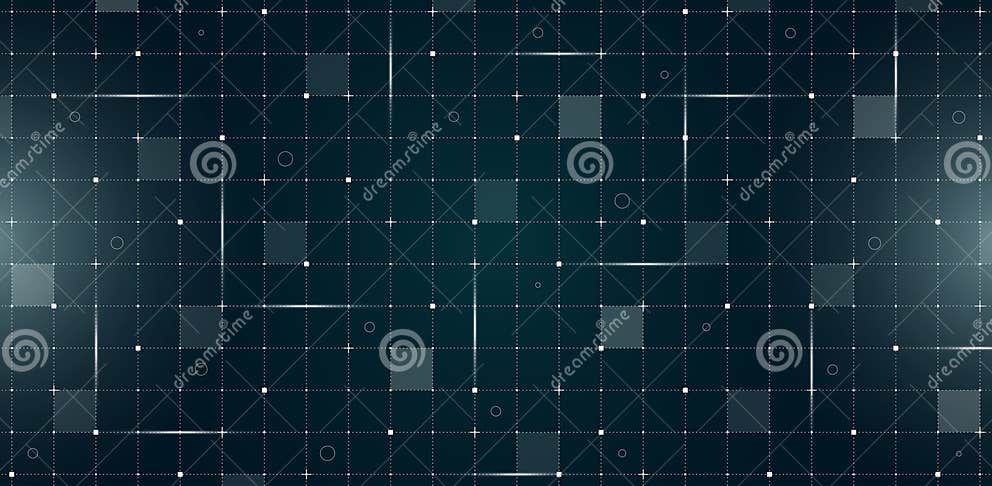 Futuristic VR HUD Interface with Digital Grid and Particle Mesh. Hi ...
