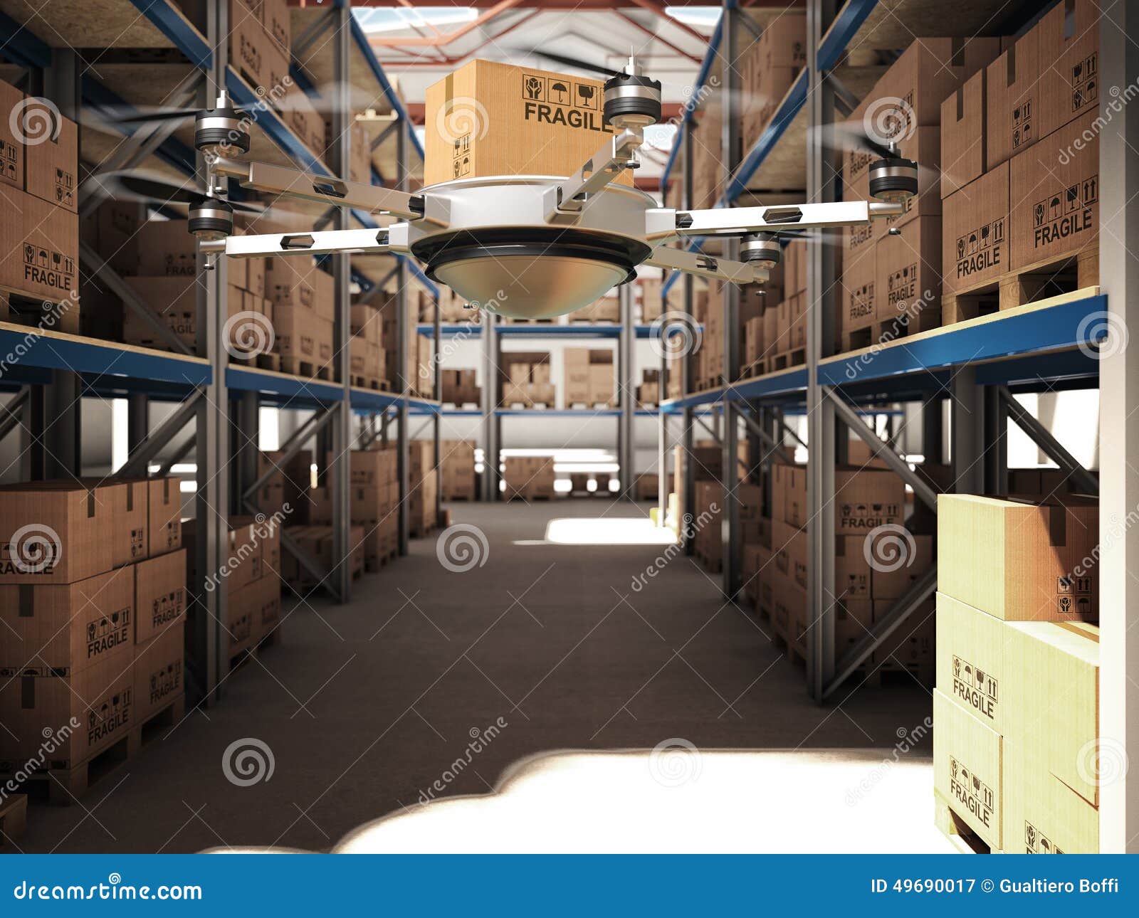 Futuristic warehouse stock image. Image of wood, delivery - 49690017