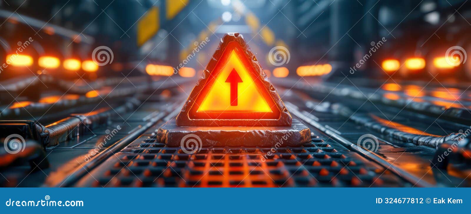 Futuristic Warning System with Advanced Alert Technology Modern Signal ...