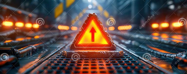 Futuristic Warning System with Advanced Alert Technology Modern Signal ...