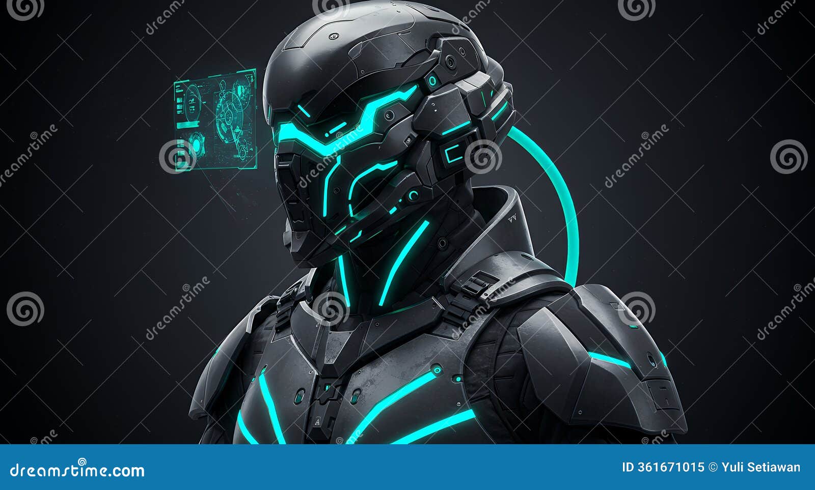 Cyborg Soldier Flying Stock Image | CartoonDealer.com #14510419