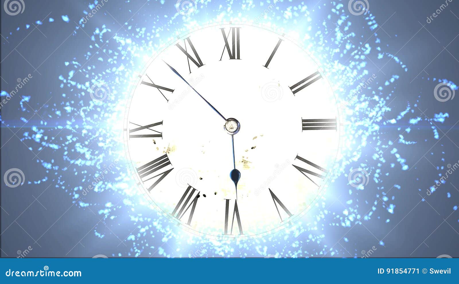 Futuristic Watch. Space and Time, Distortion of Time Stock Video ...