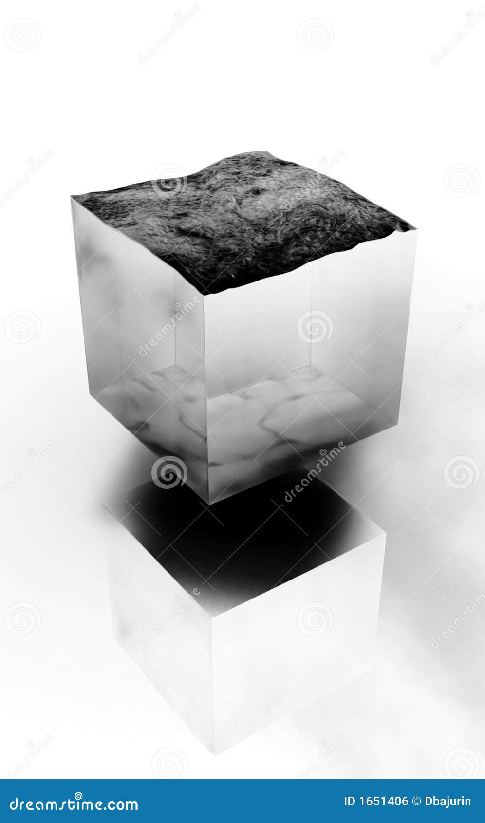 Futuristic Water cube stock photo. Image of monochrome - 1651406