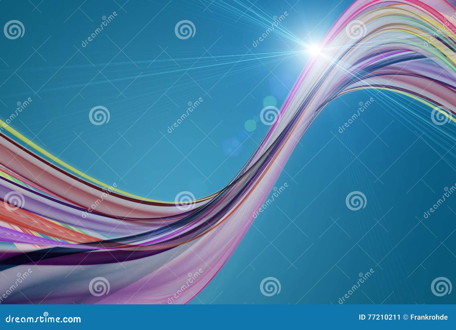Futuristic Wave Design with Light Stock Illustration - Illustration of ...