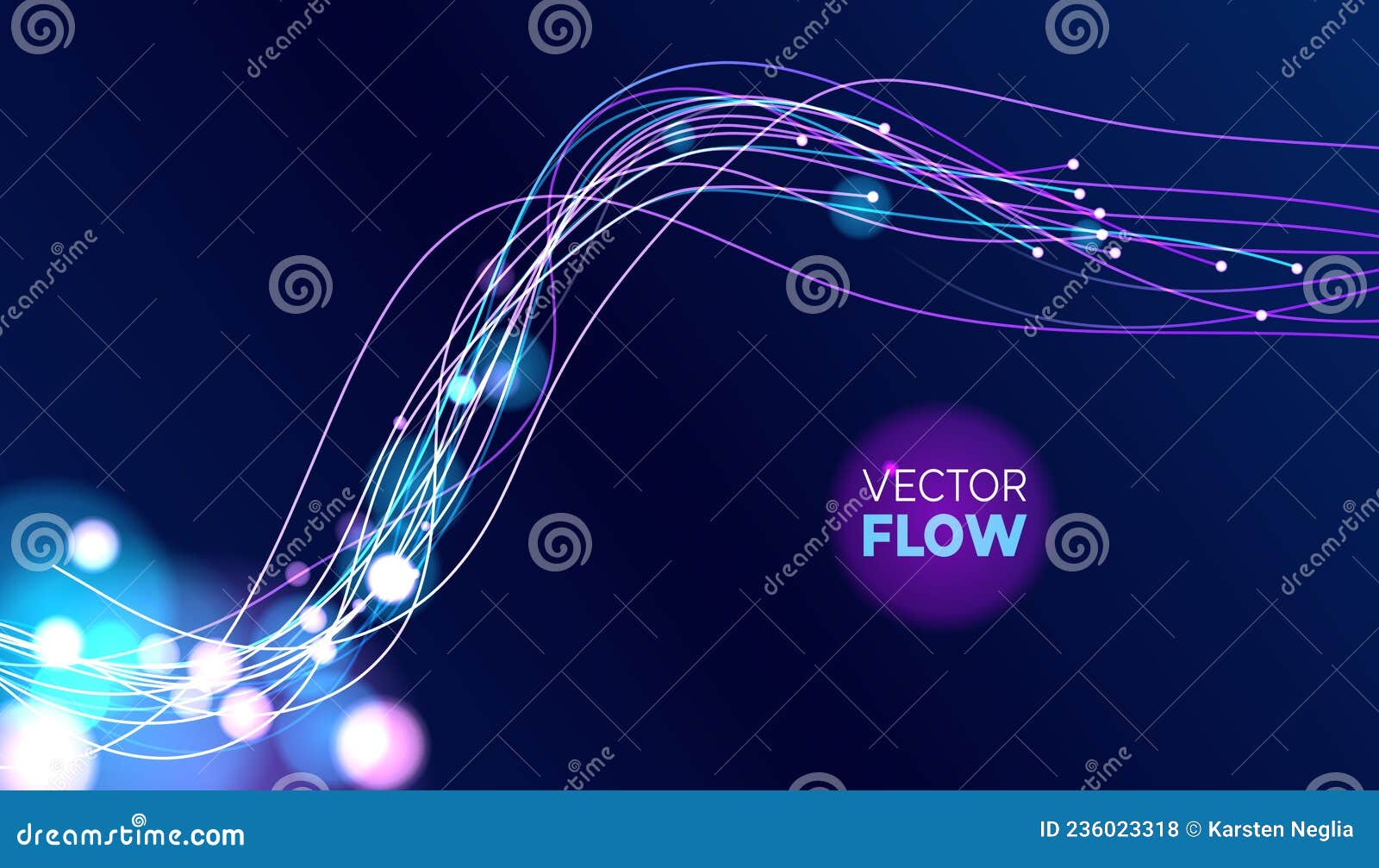 Futuristic Wave, Futuristic Data Stream Vector Background. Data Vortex ...