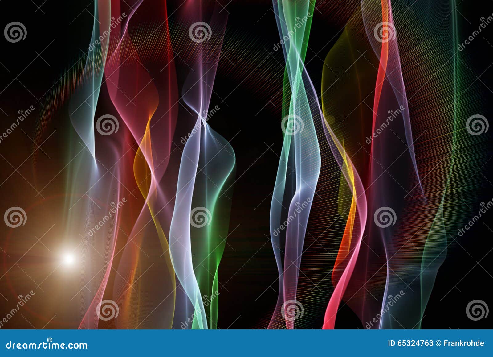 Futuristic wave lights stock illustration. Illustration of black - 65324763