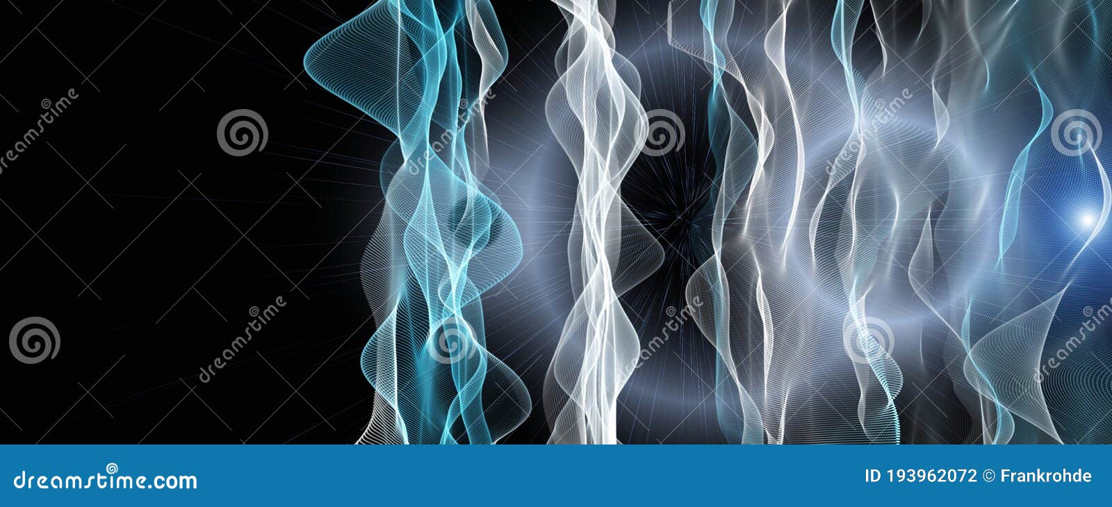 Futuristic Wave Panorama Design Illustration with Lights Stock ...