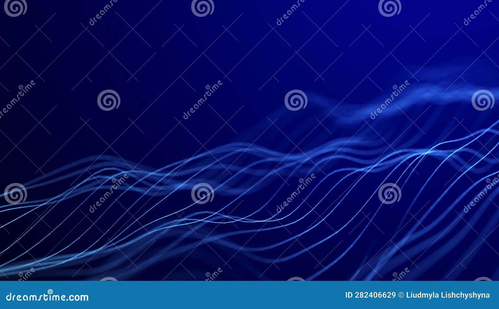 Futuristic Wave of Smooth Lines.Wire Network Technologies.Cyber ...