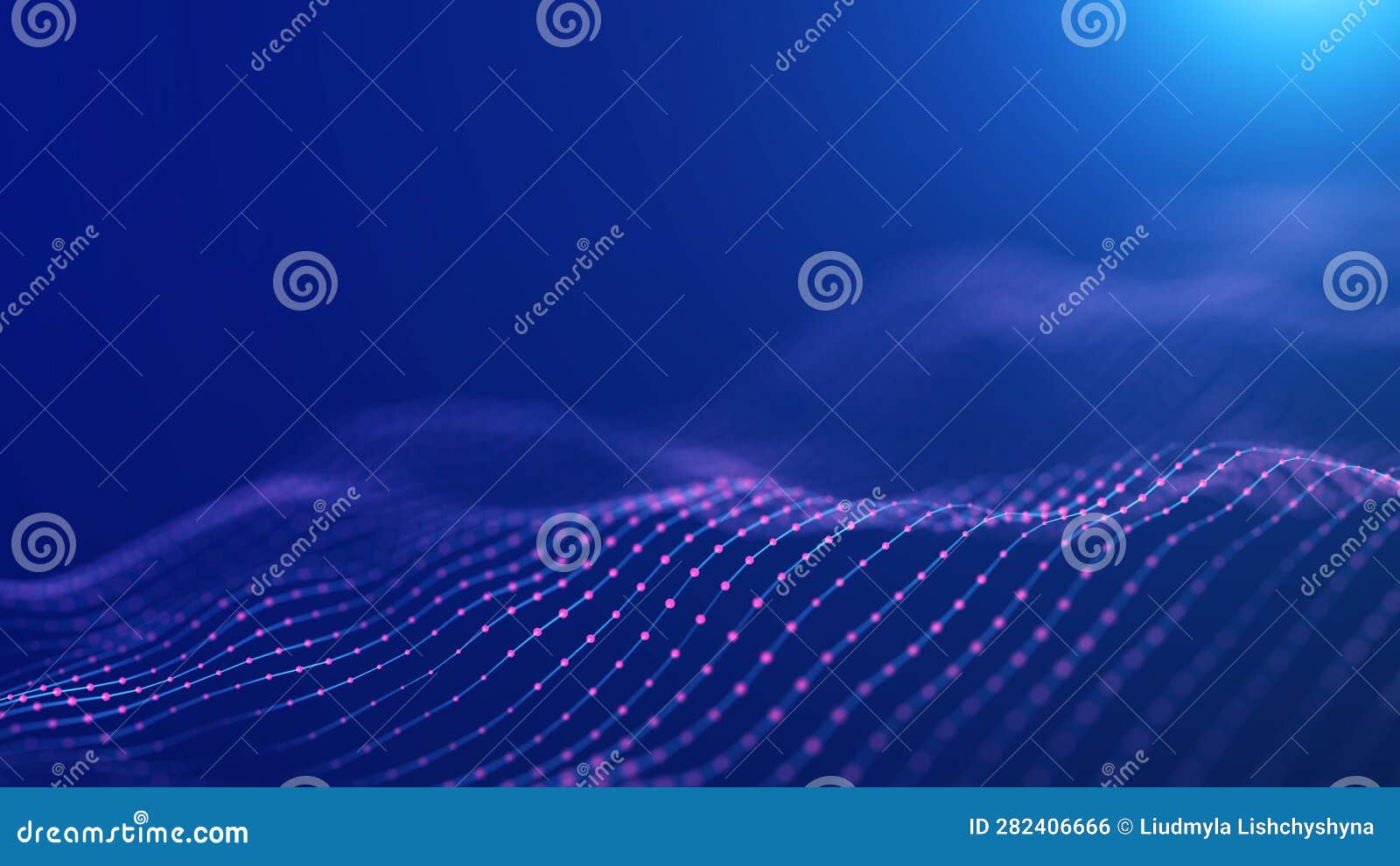 Futuristic Wave of Smooth Lines.Wire Network Technologies.Cyber ...
