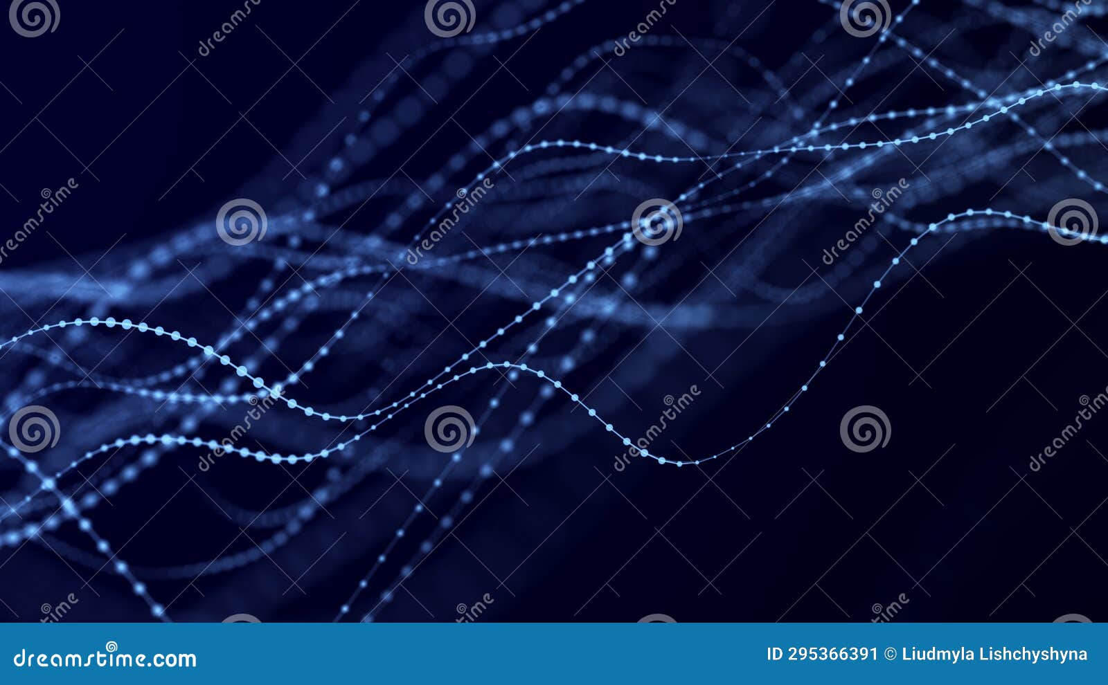 Futuristic Wave of Smooth Lines.Wire Network Technologies.Cyber ...