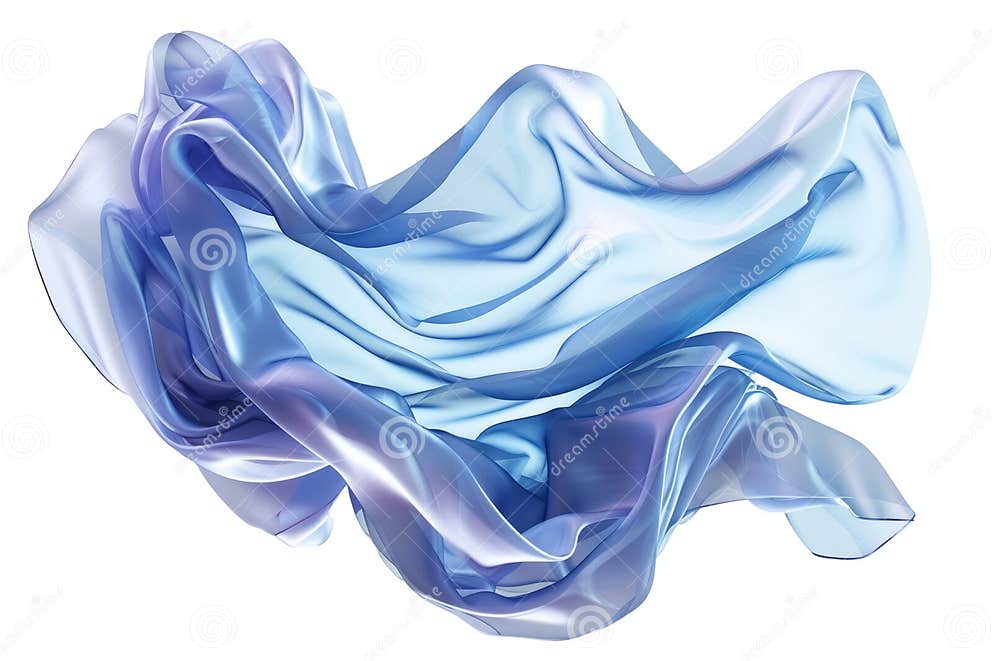 Futuristic Waves with Fabric on a White Background Stock Image - Image ...
