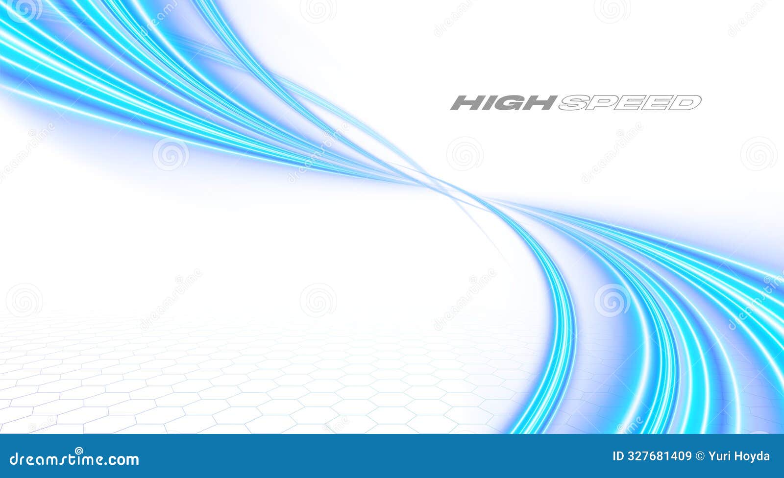Futuristic Wavy Lines. High Speed Light. Blue Curved Lines. Science ...
