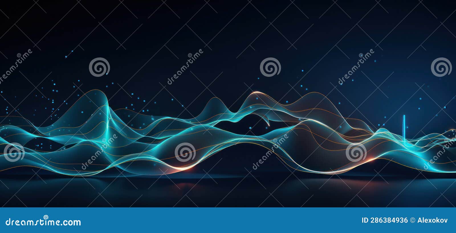 Futuristic Wavy Lines and Technological Waves: a Design Concept AI ...