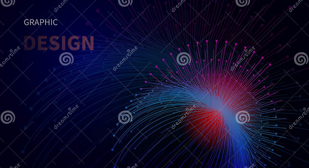 Futuristic Web Page, Poster with Abstract Shape Stock Vector ...