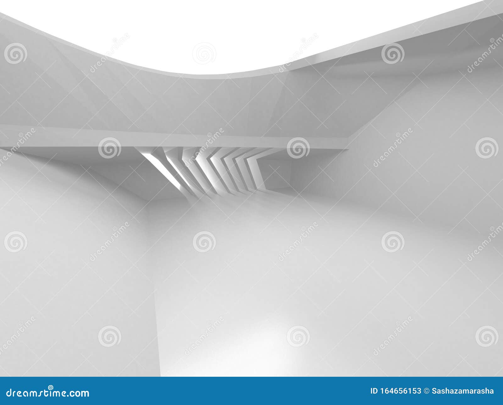 Futuristic White Architecture Design Background Stock Illustration ...