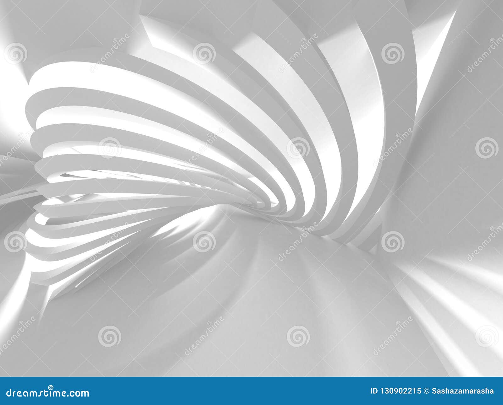 Futuristic White Architecture Design Background Stock Illustration ...