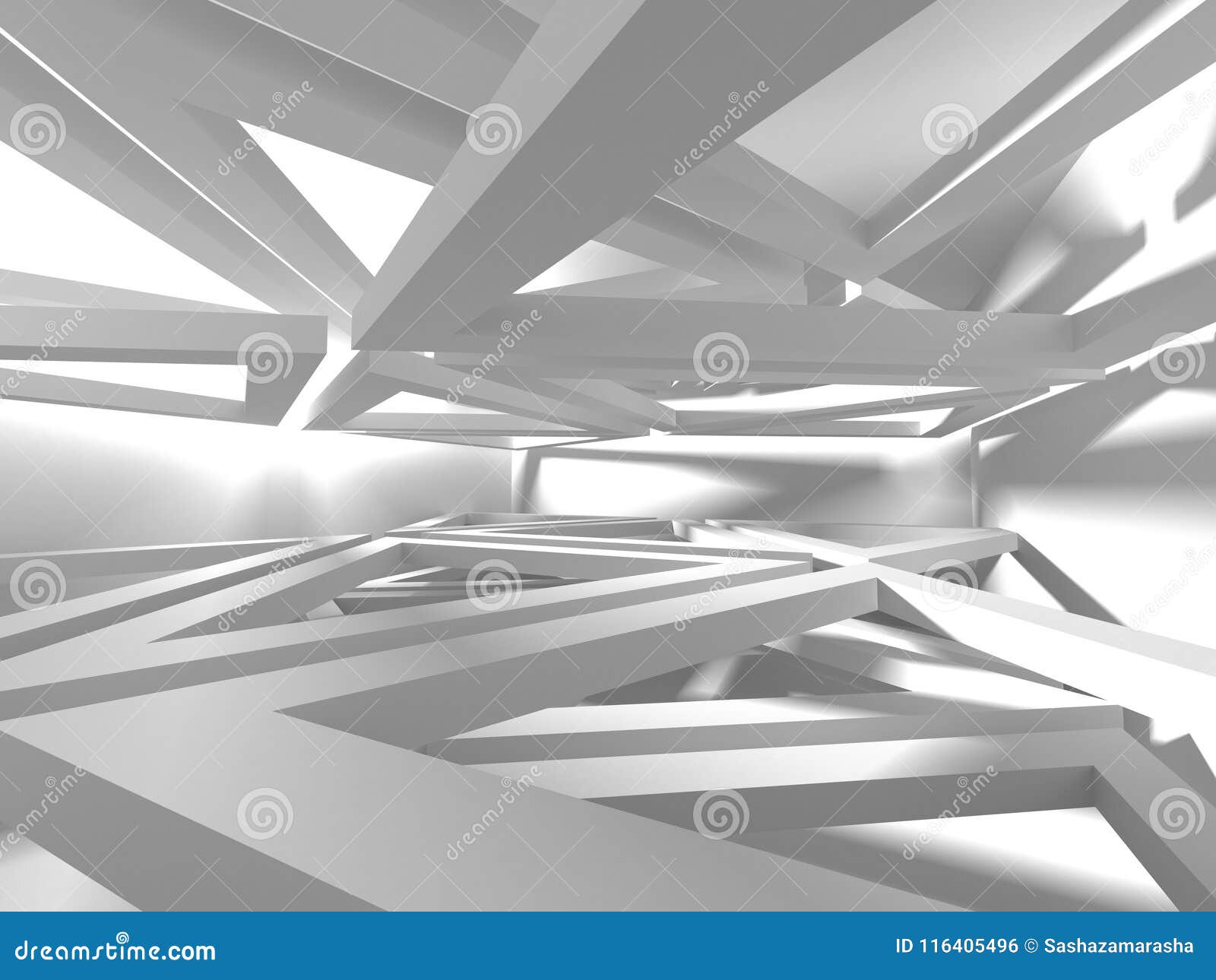 Futuristic White Architecture Design Background Stock Illustration ...