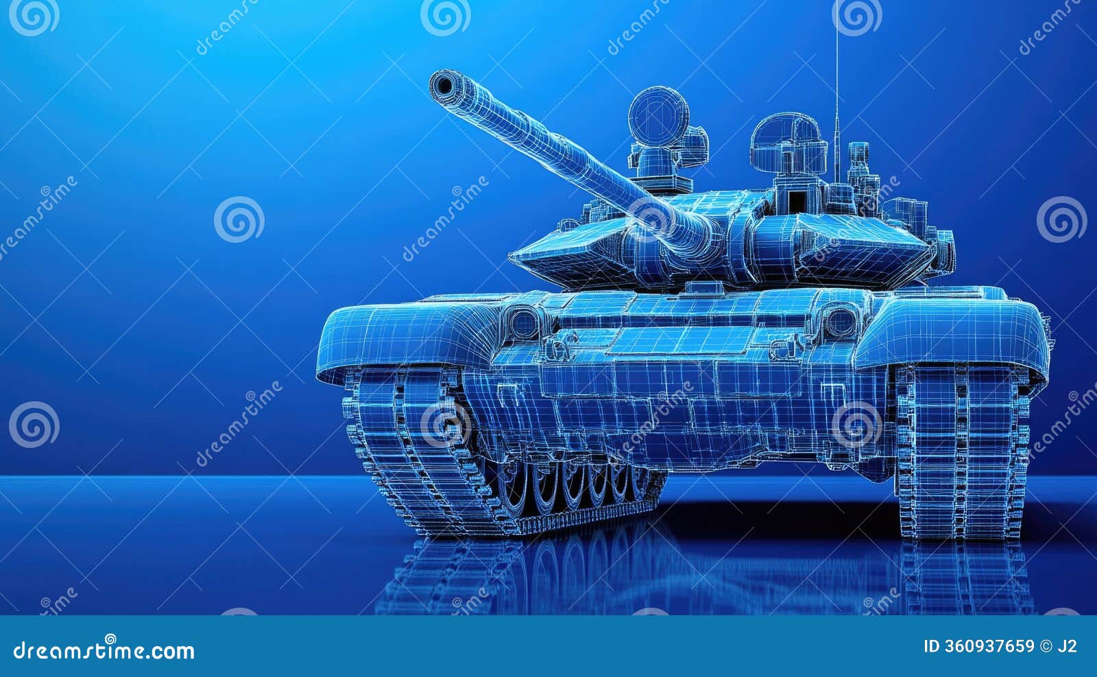 Futuristic Wireframe Wrist With Smart Technology Watch In Blue Digital ...