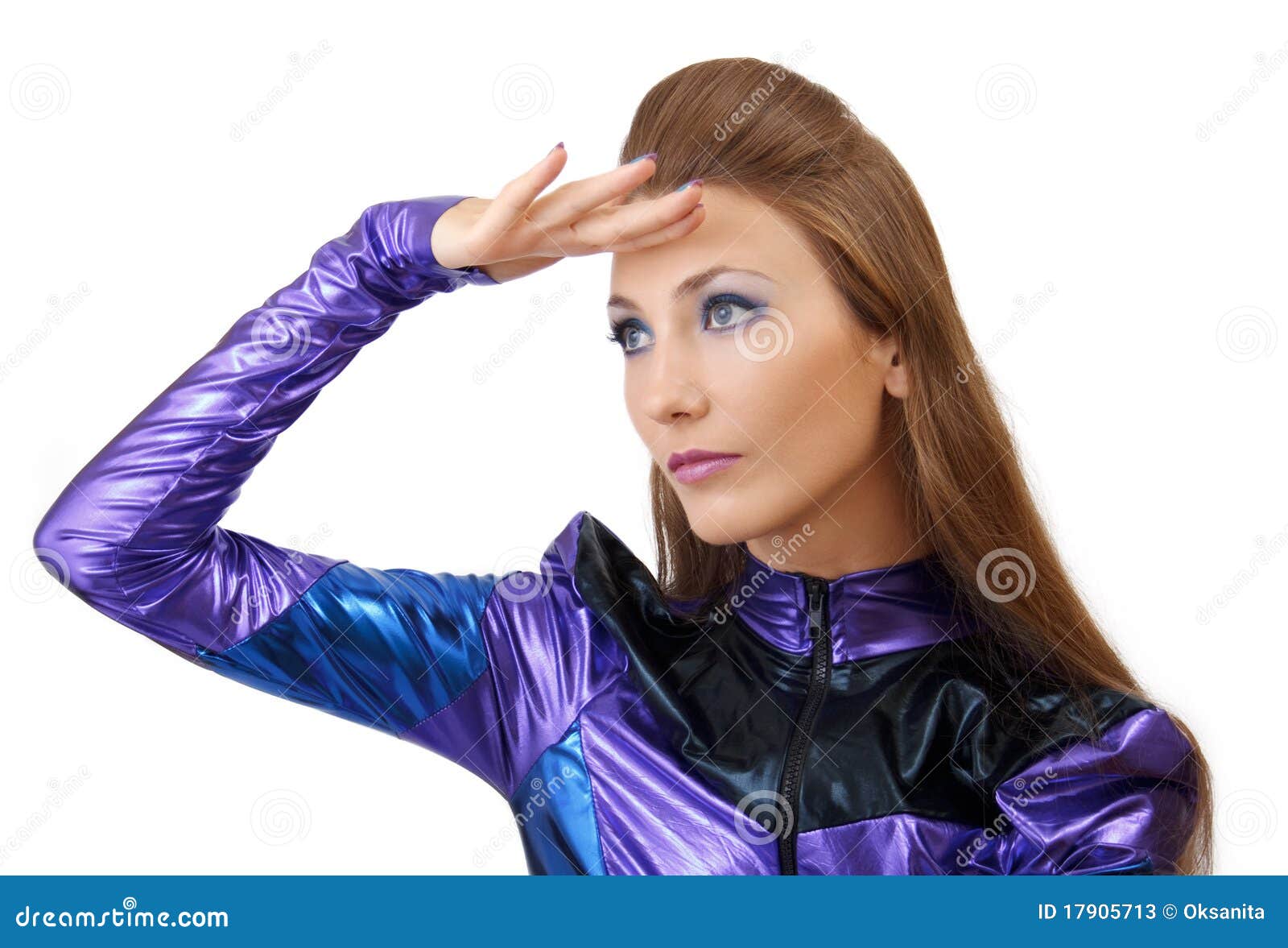 Futuristic woman. stock image. Image of holding, model - 17905713