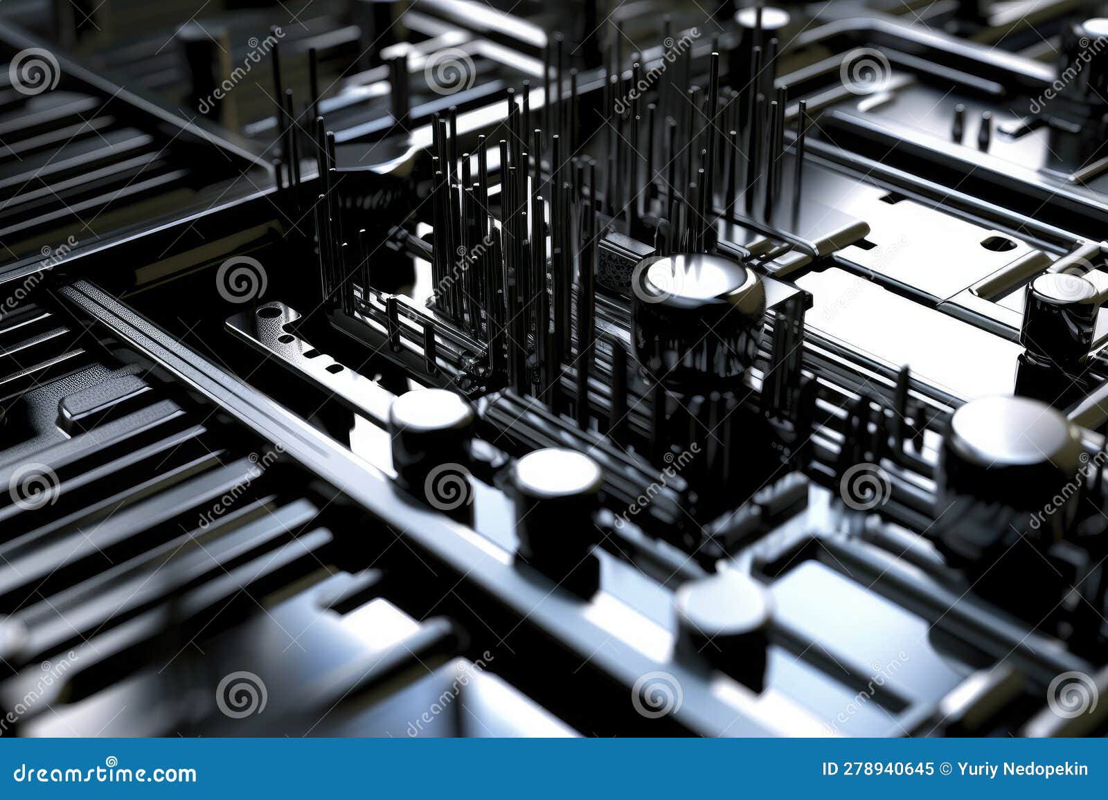 Fantastic CPU of the Future Background. Generative AI Stock ...