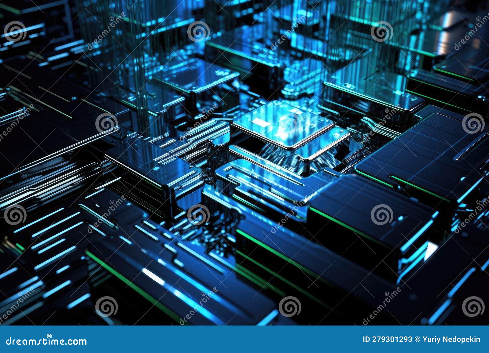 Fantastic CPU of the Future Background. Generative AI Stock ...