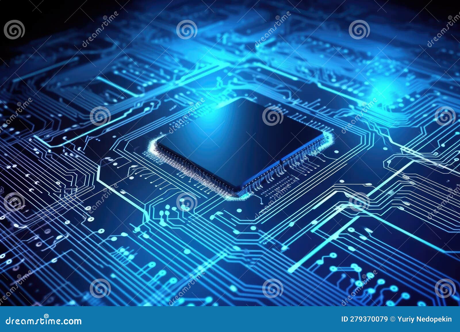 Fantastic CPU of the Future Background. Generative AI Stock ...