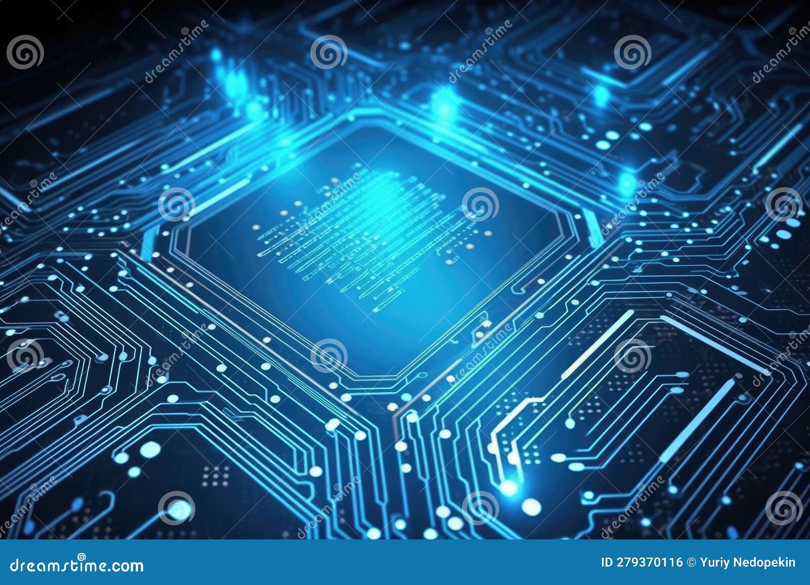 Fantastic CPU of the Future Background. Generative AI Stock ...