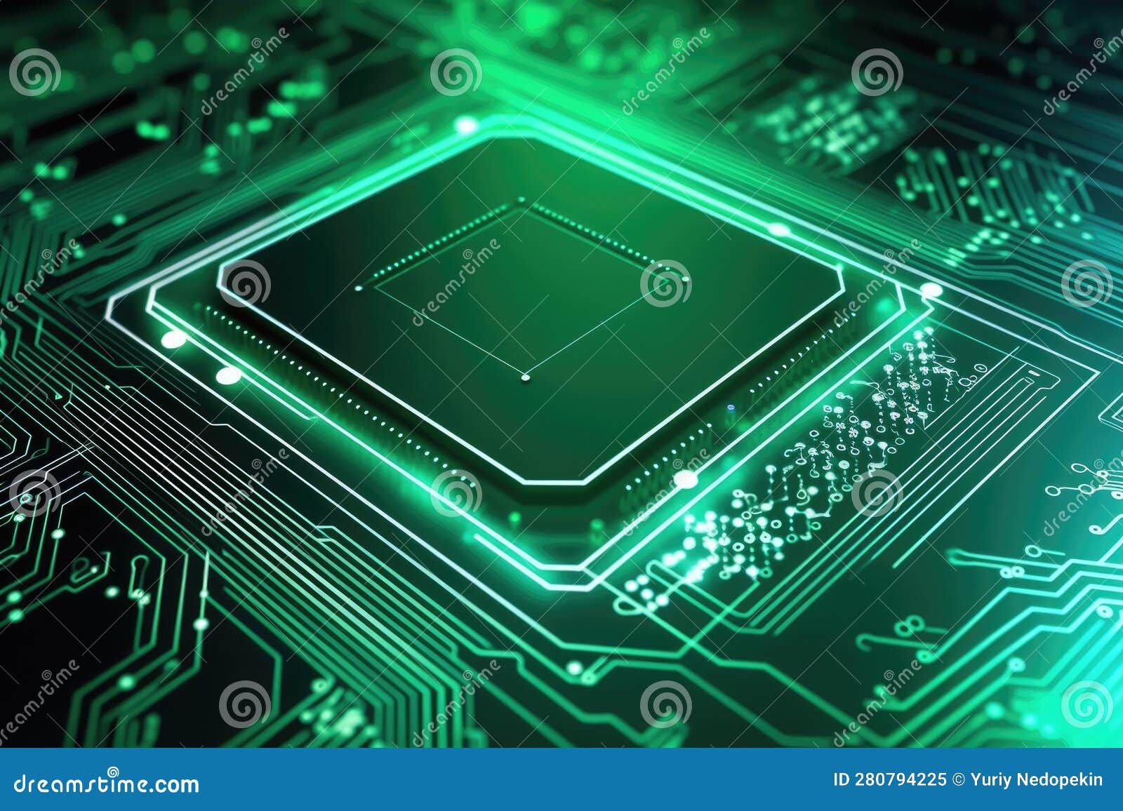 Fantastic CPU of the Future Background. Generative AI Stock Illustration - Illustration of data ...