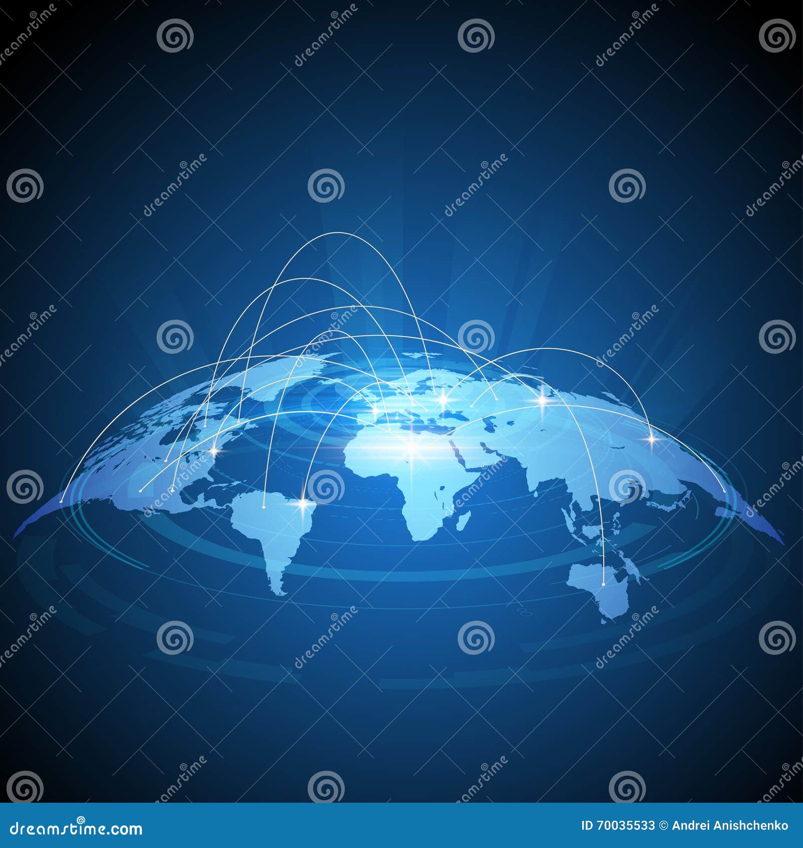 Futuristic World Map Traffic Design Stock Vector - Illustration of ...