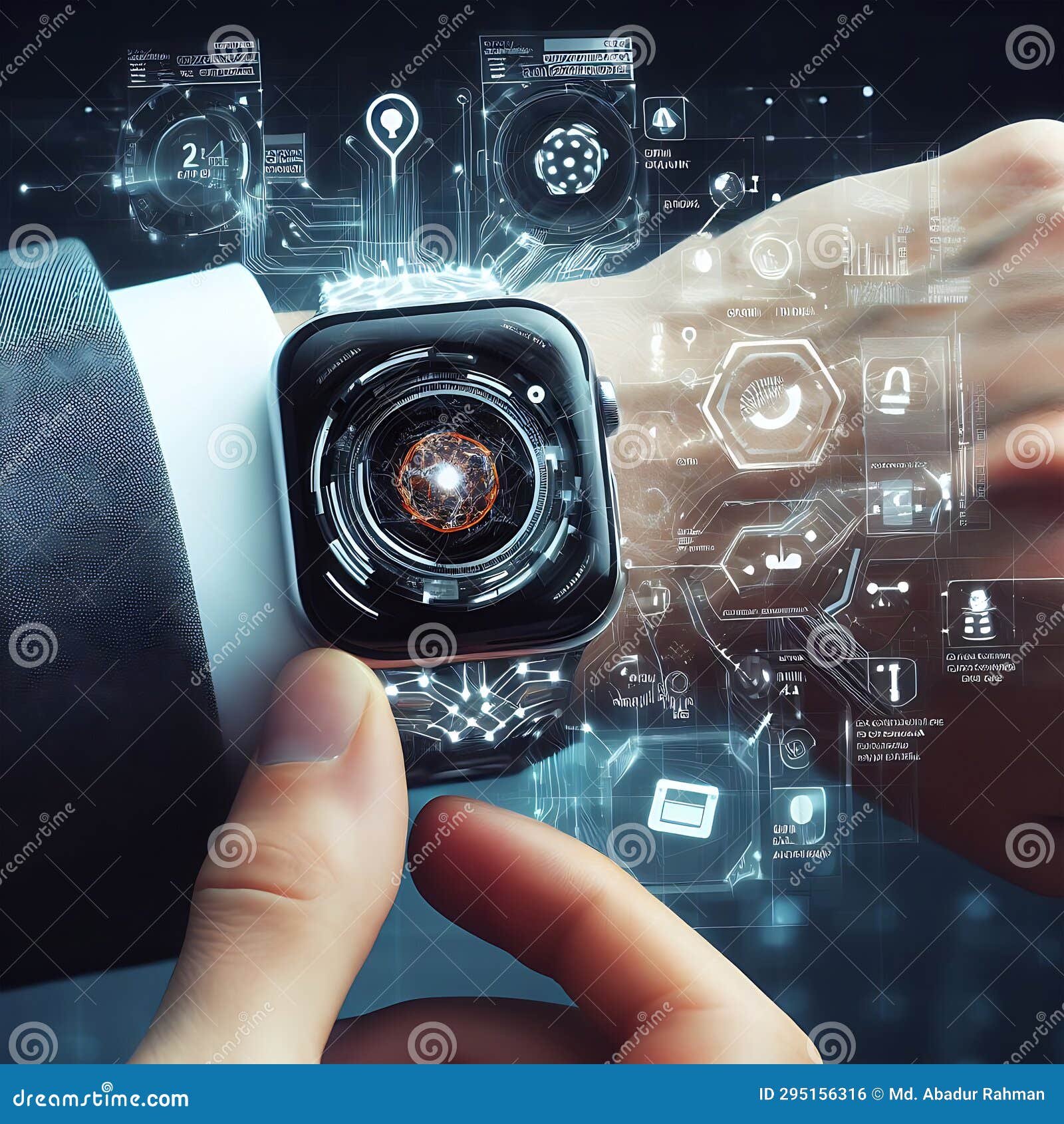 Futuristic Wrist Technology with Smart Digital Watches with AI ...