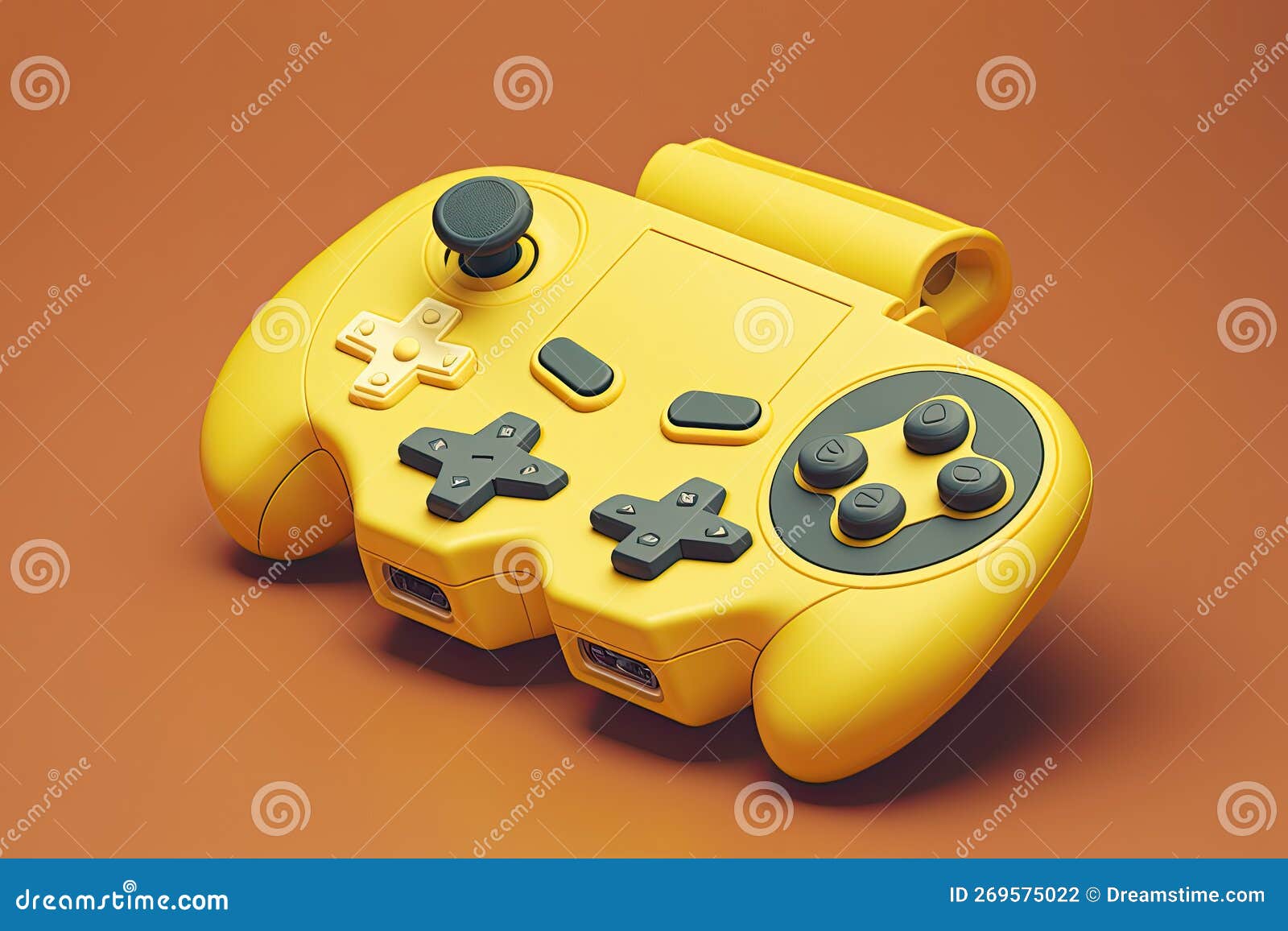 Futuristic Yellow Gamepad for Console. Generative Ai Stock Illustration ...