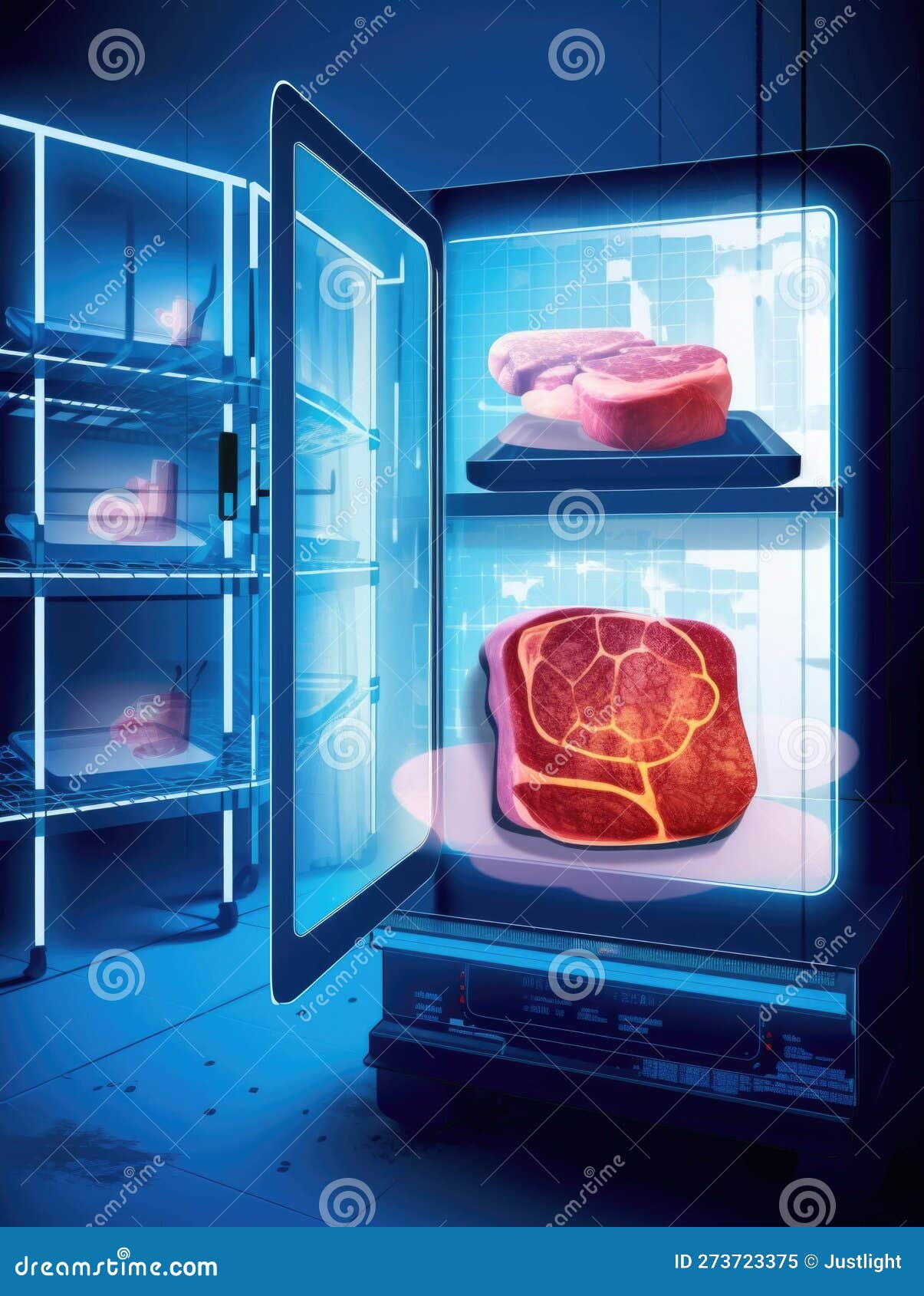 A Futuristiclooking Computer Analyzing the Nutritional Components of ...