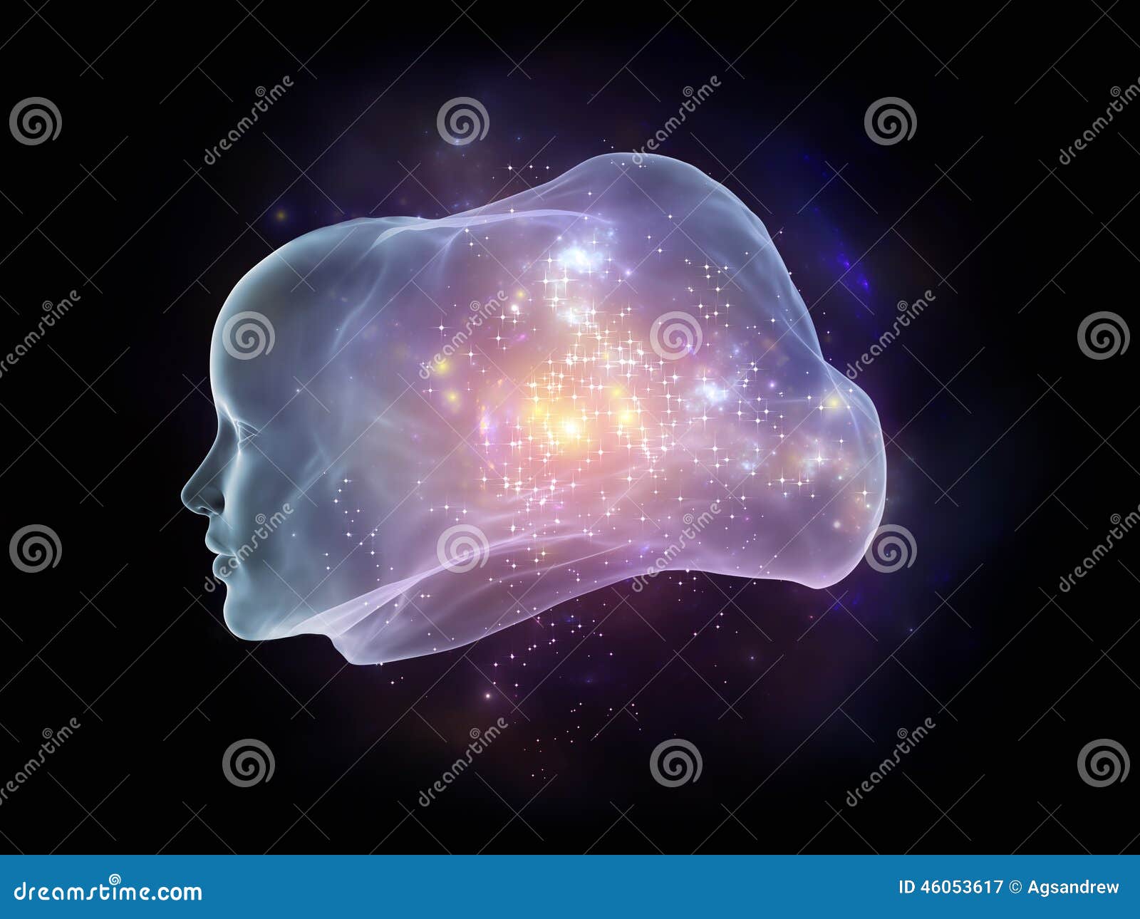 Futuro do intelecto ilustração stock. Ilustração de efeito - 46053617