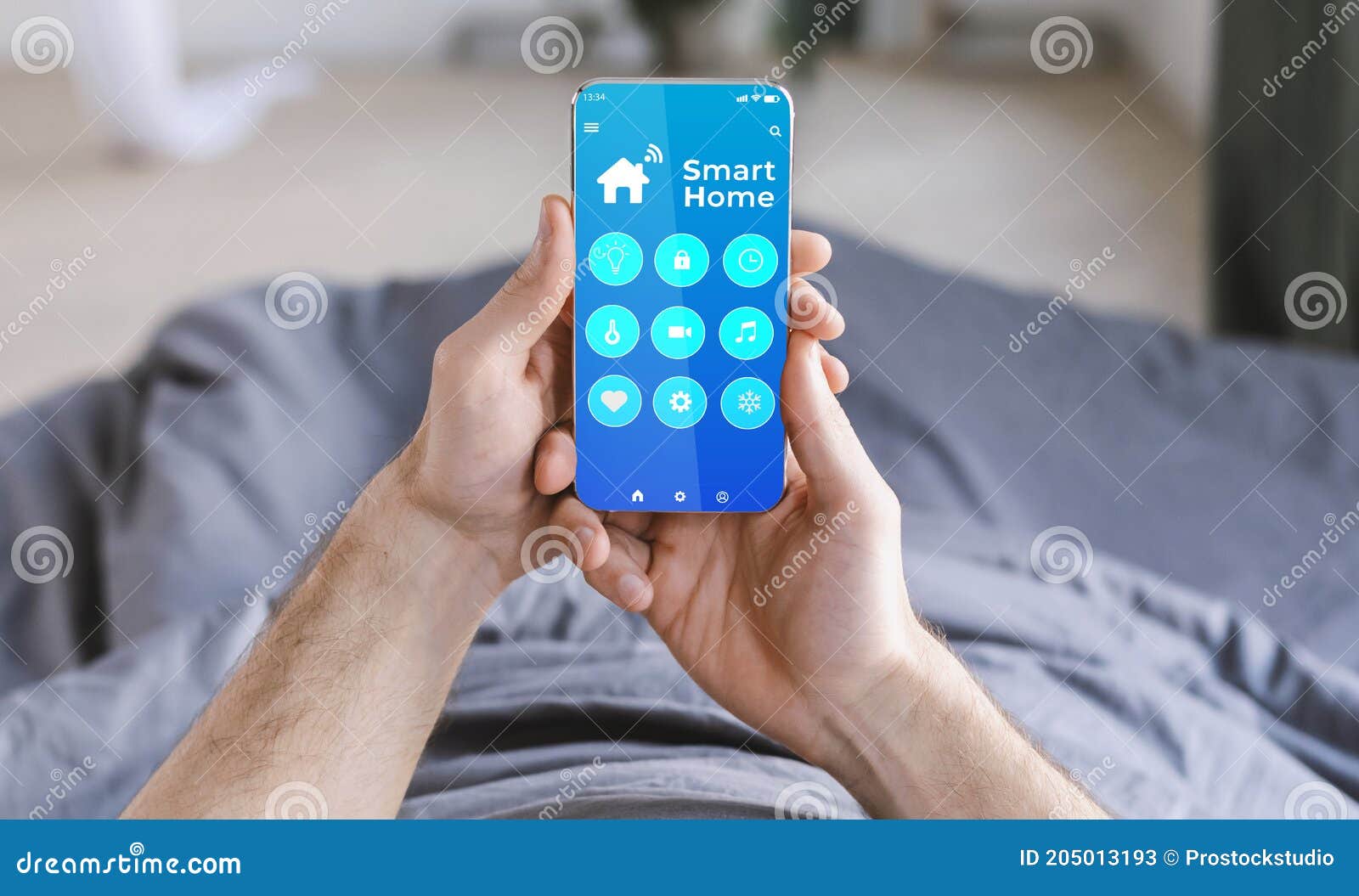 Collage of Young Guy Using Smart Home Automation Control System ...