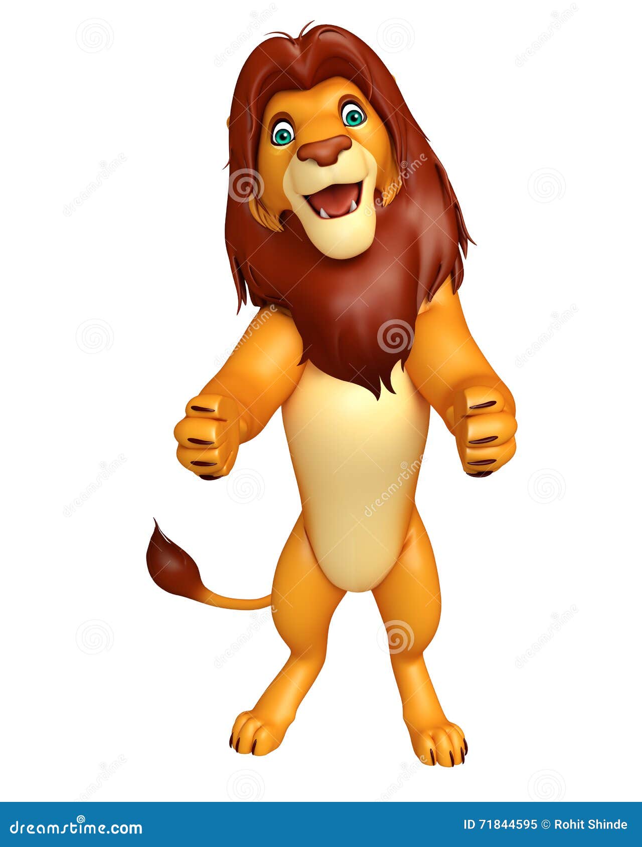 Fuuny Lion Cartoon Character | CartoonDealer.com #71844128