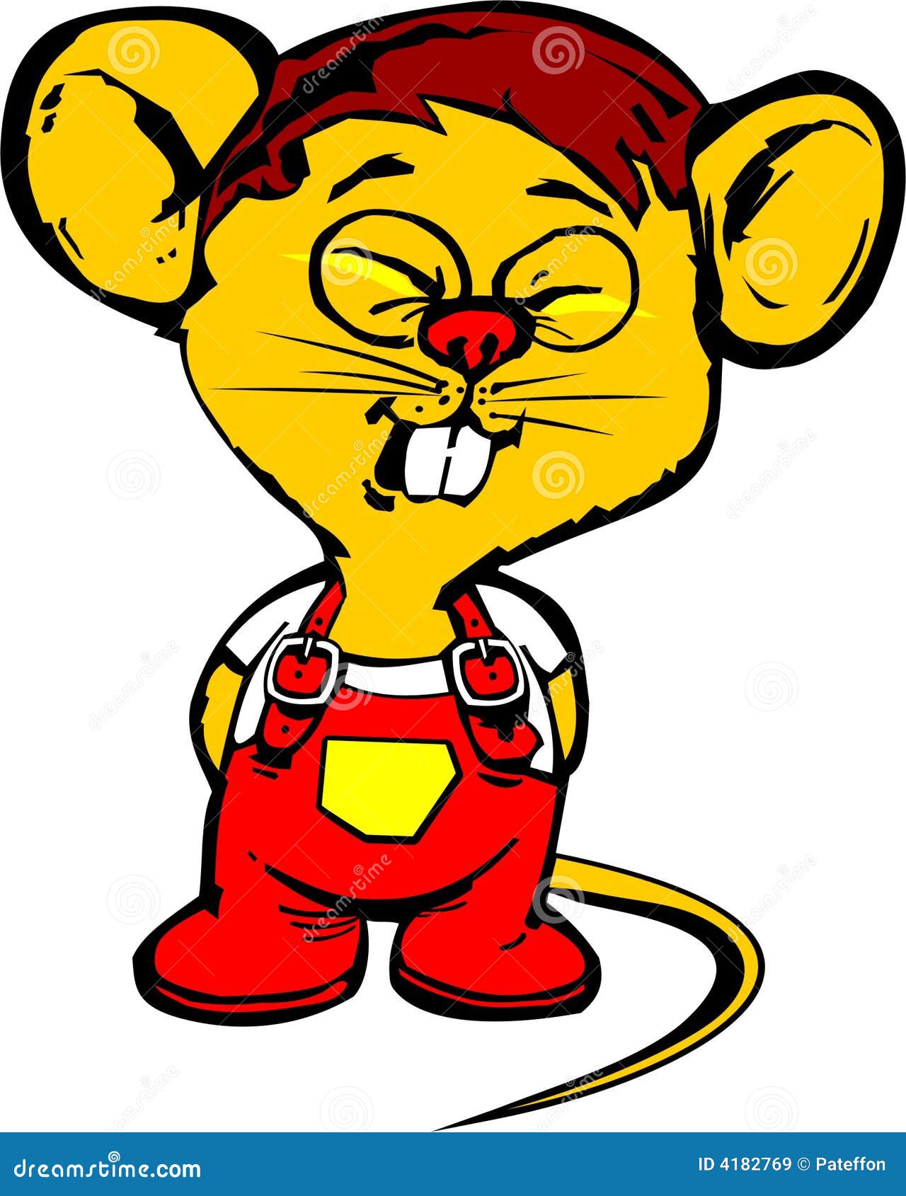 Fuuny yellow mouse stock vector. Illustration of culture - 4182769