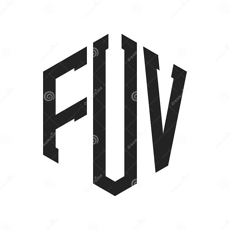 FUV Logo Design. Initial Letter FUV Monogram Logo Using Hexagon Shape ...