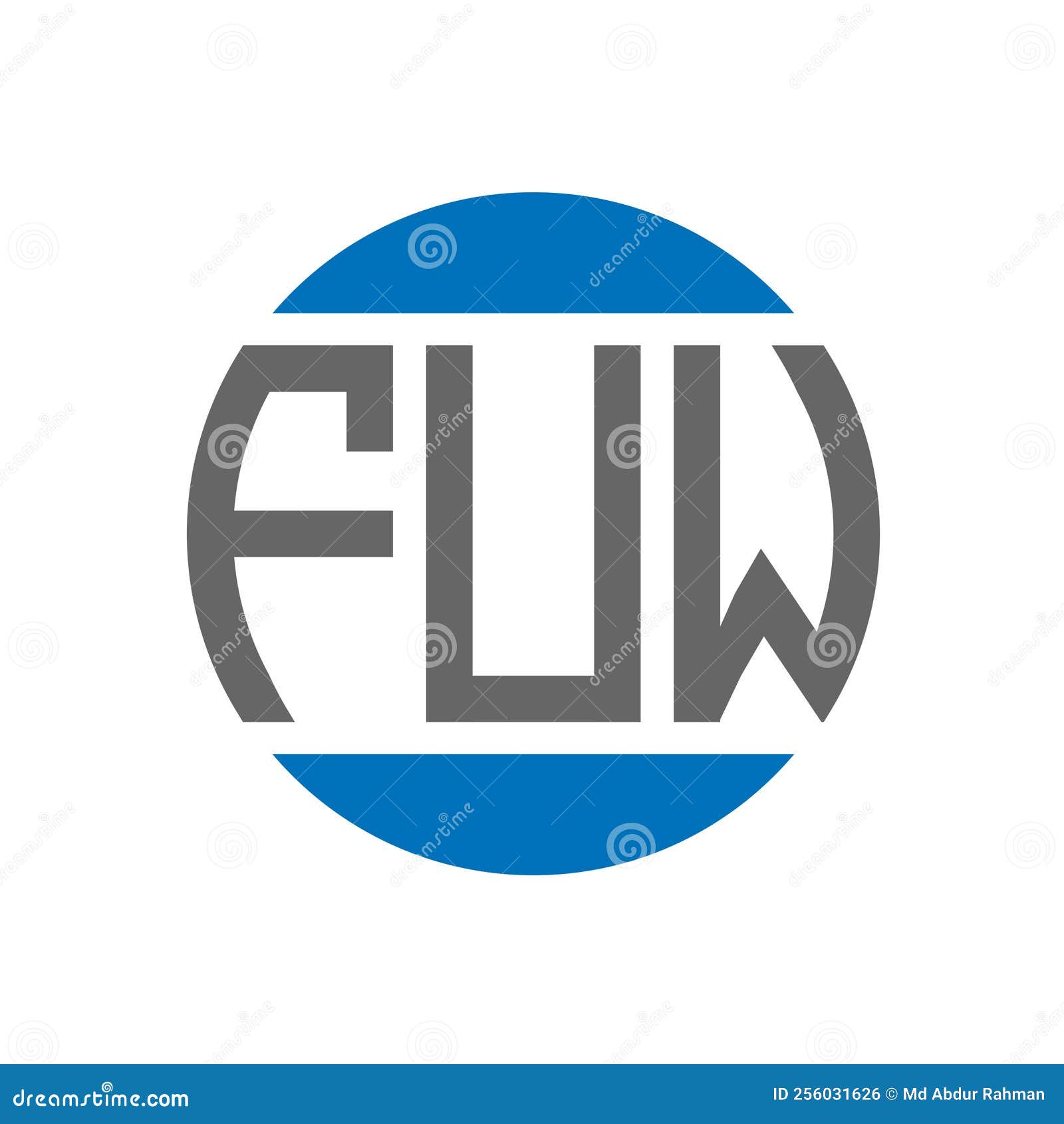 FUW Letter Logo Design on White Background. FUW Creative Initials ...