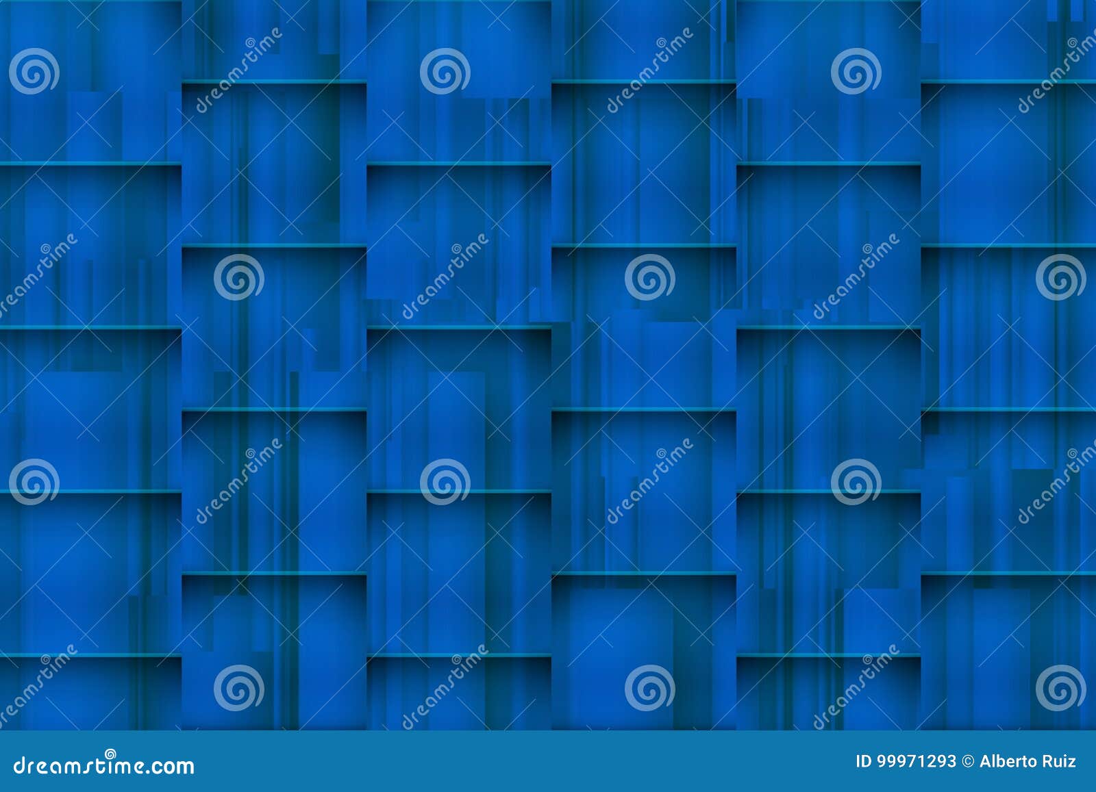 Fuzzy Blue Background with Architectonic 3d Shadows Stock Image - Image ...