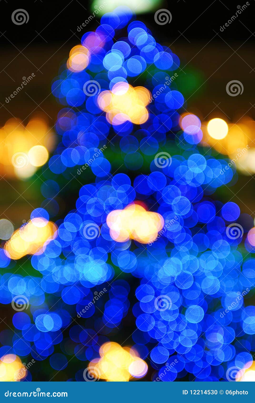Fuzzy Christmas Tree stock photo. Image of lights, green - 12214530