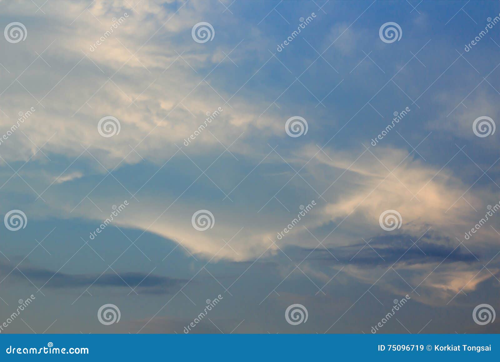 Fuzzy Cloud on the Blue Sky. Stock Image - Image of backdrop, covered ...