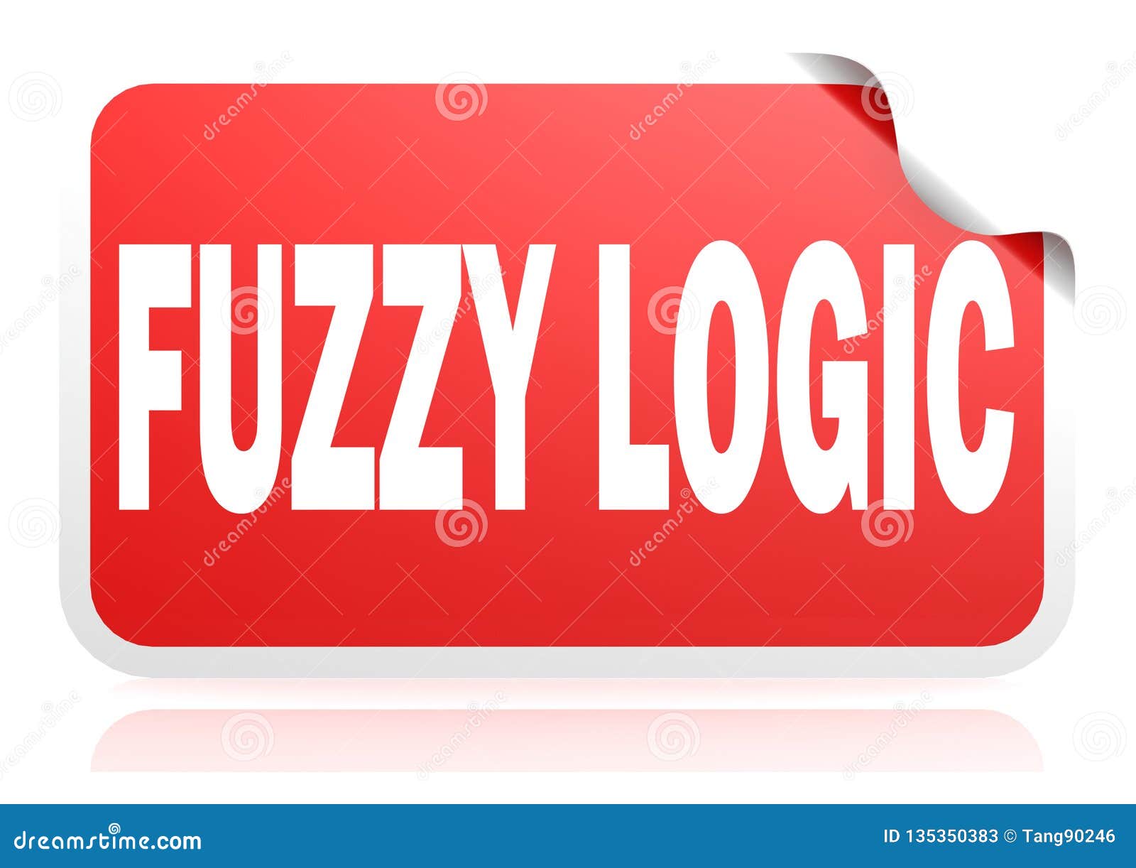 Fuzzy Logic Red Square Banner Stock Illustration - Illustration of ...